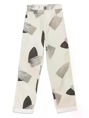 CHARLES JEFFREY Art Denim Jeans - Neutrals
