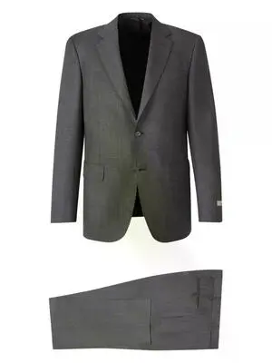Canali Checked Wool Suit - Grey