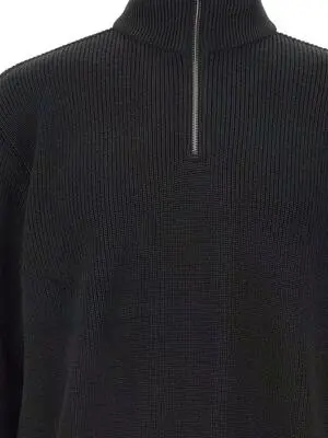 KANGRA Roll-neck Ribbed Trim Wool Sweater - Blue