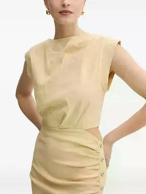 Pinko Cut-out Button-detailed Midi Dress
