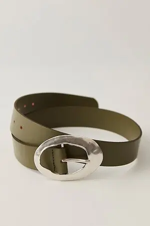 Free People Margo Leather Belt - Keepsake Clover