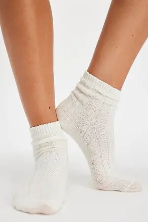 Free People Essential Crew Socks - White