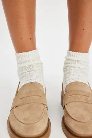 Free People Essential Crew Socks - White