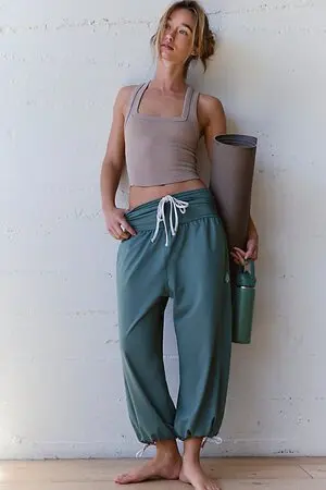 Free People Take It Easy Pants - Olive Ash