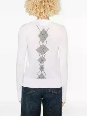 Ermanno Scervino Embellished Argyle Sweater