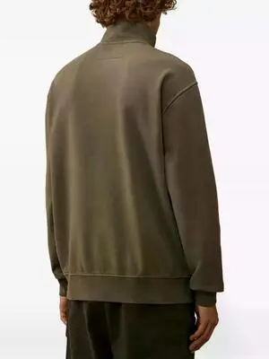 C.P. COMPANY Half-zip Lens-pocket Sweatshirt - Brown