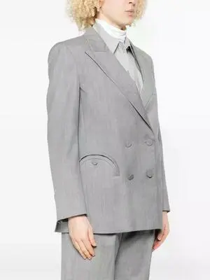BLAZÉ MILANO Double-breasted Blazer With Curved Pockets