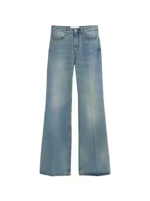 AMI Paris Flare Fit Cotton Jeans - Blue