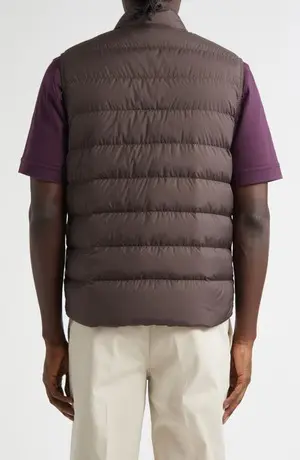 Moncler Treompan Down Puffer Vest - Brown