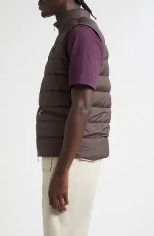 Moncler Treompan Down Puffer Vest - Brown