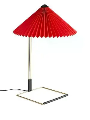 HAY Matin Pleated Shade Table Lamp - Red