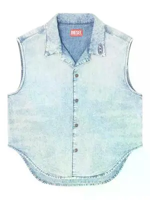 DIESEL® Logo-embroidered Denim Vest
