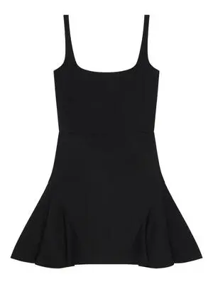 Givenchy Square-neck Mini Day Dress With Fluted Hem