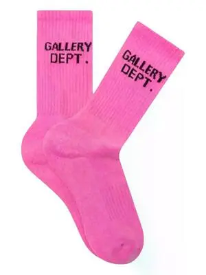 GALLERY DEPT. Logo-embroidered Socks - Pink