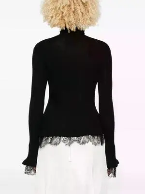 Ermanno Scervino Lace-trimmed Ruffled Sweater