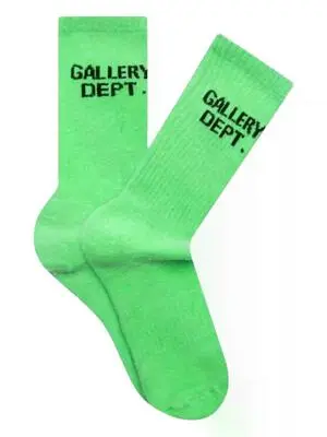 GALLERY DEPT. Logo-embroidered Socks - Green
