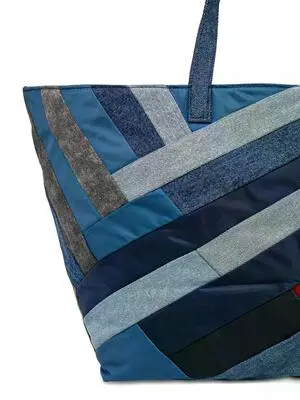 Desigual Denim Patchwork Tote Bag - Blue