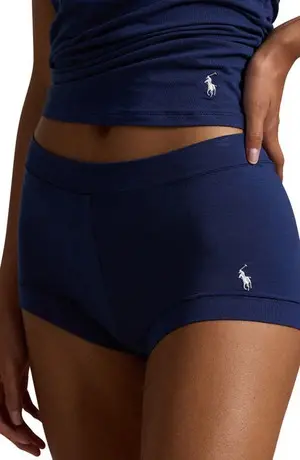 Polo Ralph Lauren Stretch Cotton Boyshorts - Navy