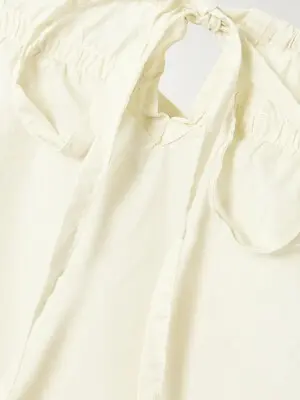 DEIJI STUDIOS Drawstring Organic Cotton-poplin Mini Dress