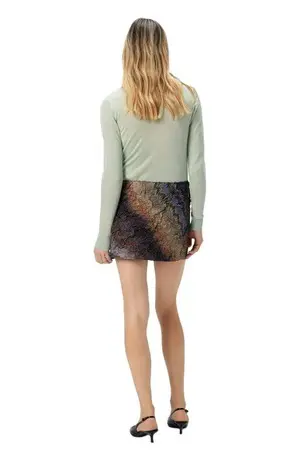 Missoni Pleated Mini Skirt With Snake Pattern