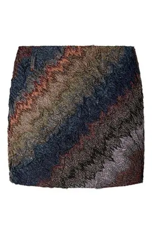Missoni Pleated Mini Skirt With Snake Pattern