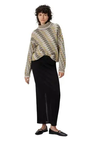 Missoni Long Skirt With Slit - Black