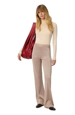 Missoni Straight Leg Lamé Pants - Pink Lamé