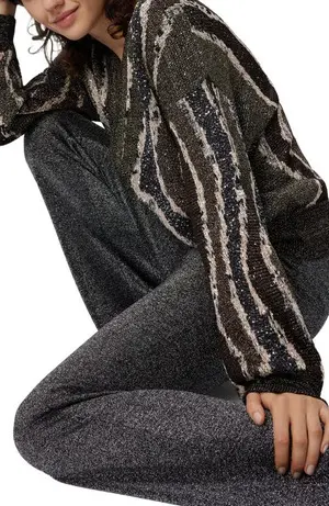 Missoni Straight-leg Long Pants In Vanisé Knit - Silver