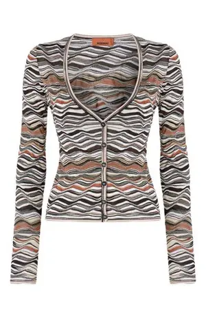 Missoni Buttoned Wave Pattern Cardigan