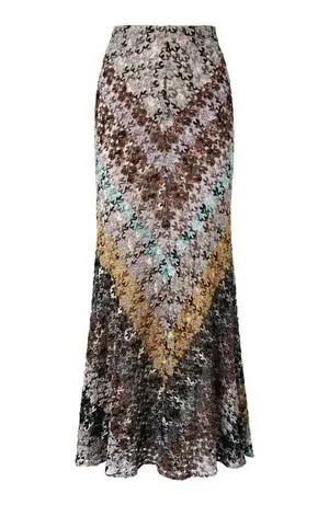 Missoni Flared Long Skirt In Lace