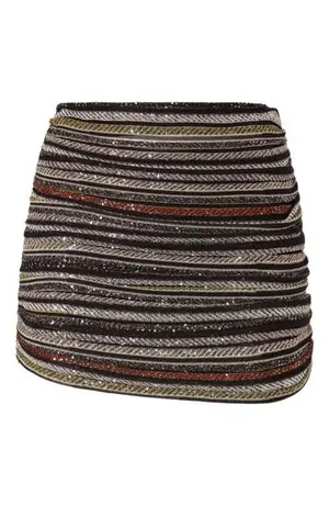 Missoni Asymmetrical Chevron Mini Skirt