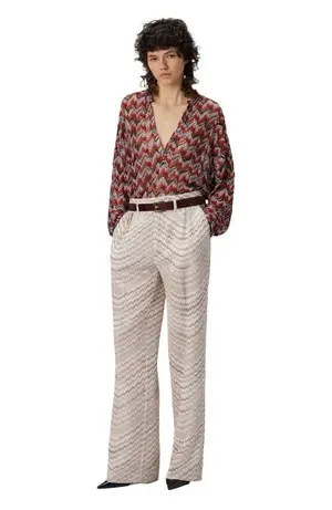 Missoni Mid-rise Zigzag Pants - White