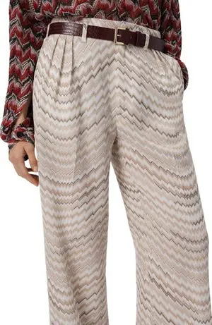 Missoni Mid-rise Zigzag Pants - White