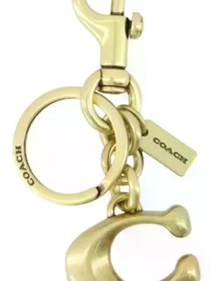 COACH Keyring With Logo Plaque