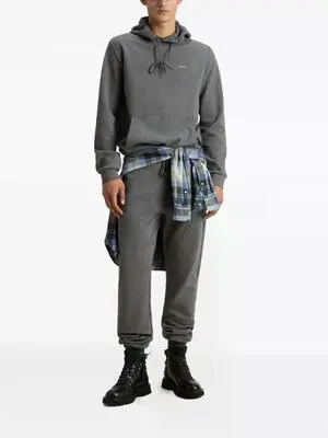 Woolrich Interlock Logo Hoodie - Grey