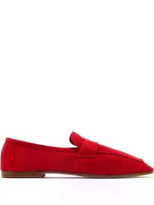 SOPHIQUE MILANO Penny-strap Suede Loafers - Red