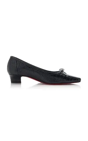 CHRISTIAN LOUBOUTIN Promessina 35mm Croc-effect Ballet Flats