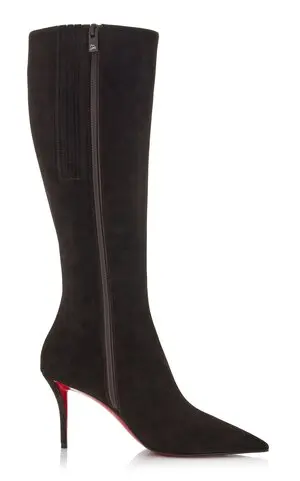 CHRISTIAN LOUBOUTIN Miss Z 80mm Knee Boots - Brown