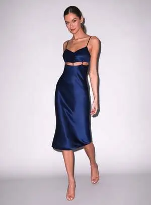 Fleur Du Mal Chelle Luxe Midi Dress