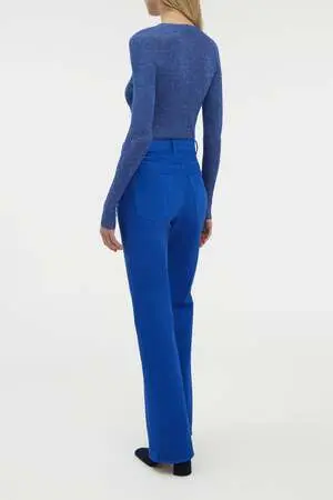 Gabriela Hearst Anges Knit Henley Cashmere Silk Hemp