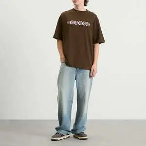 Gucci Interlocking Logo Heavy Cotton T-shirt