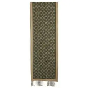 Gucci Allover Gg Scarf - Green