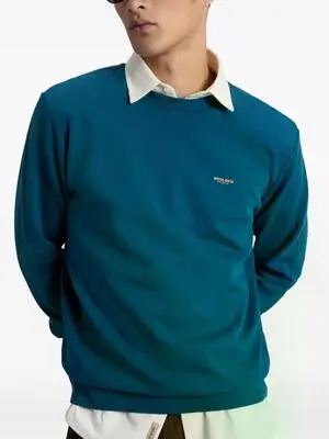 Woolrich Logo Interlock Crew-neck Sweater - Blue