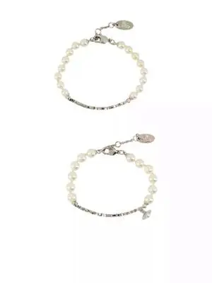 VIVIENNE WESTWOOD Pearl-embellished Logo Bracelet