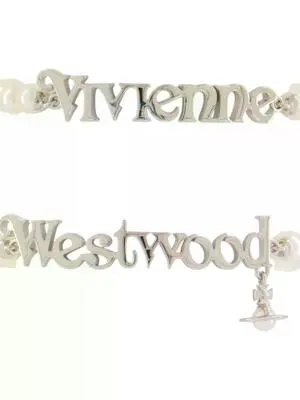 VIVIENNE WESTWOOD Pearl-embellished Logo Bracelet