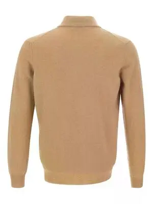 KANGRA Half-zip High-neck Wool Sweater - Neutrals