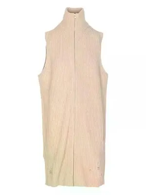 MAISON MARGIELA High Neck Zip-front Top - Neutrals