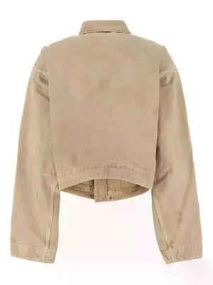 Balenciaga Beige Cotton Zipped Pocket Denim Jacket