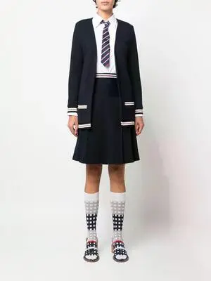 Thom Browne Open-front Cotton Cardigan