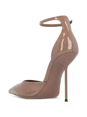 Paris Texas 105mm Lidia Ankle-strap Patent-leather Pumps - Neutrals